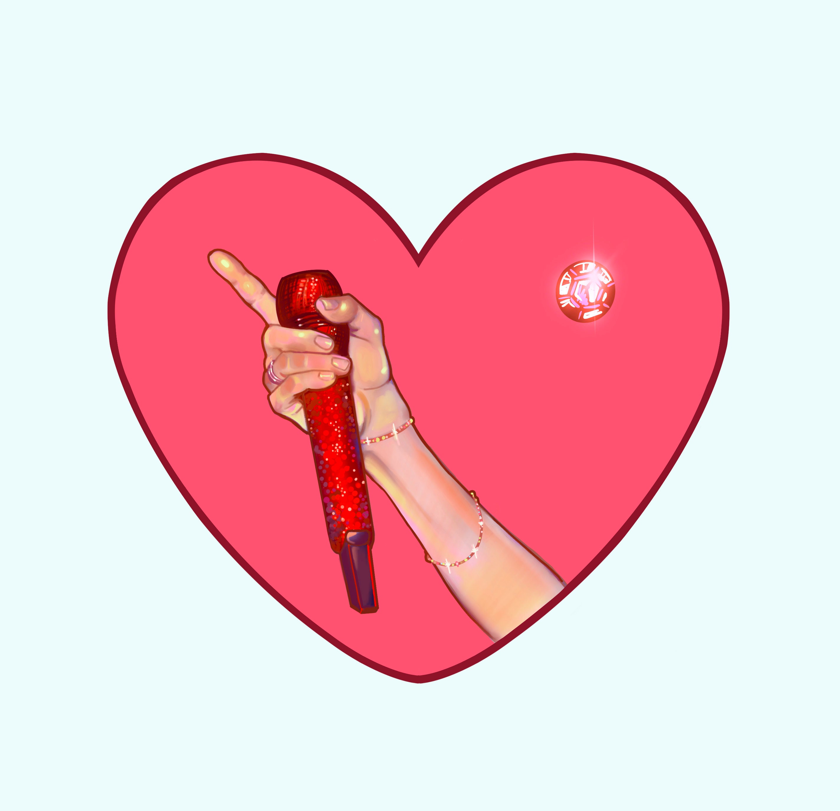BTS Microphone Heart Buttons - Etsy