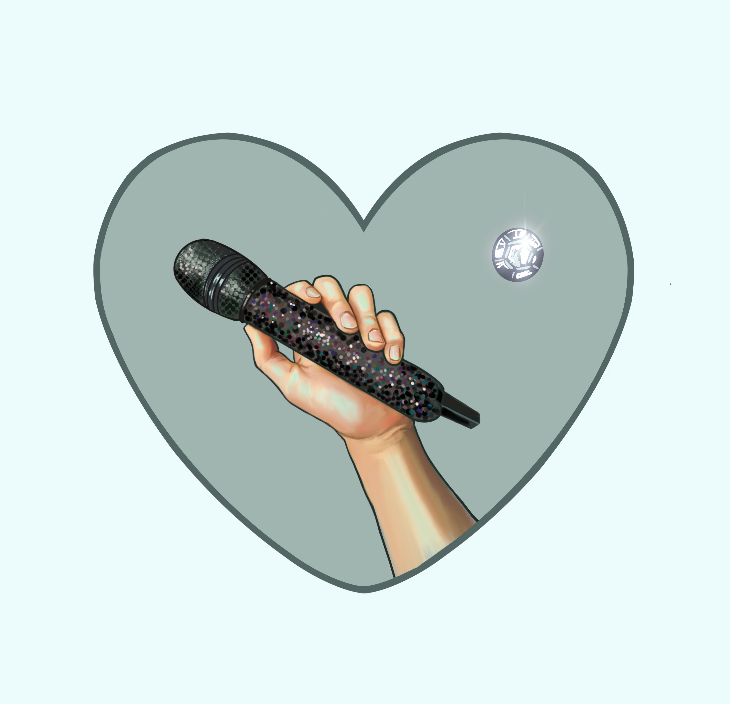 BTS Microphone Heart Buttons - Etsy
