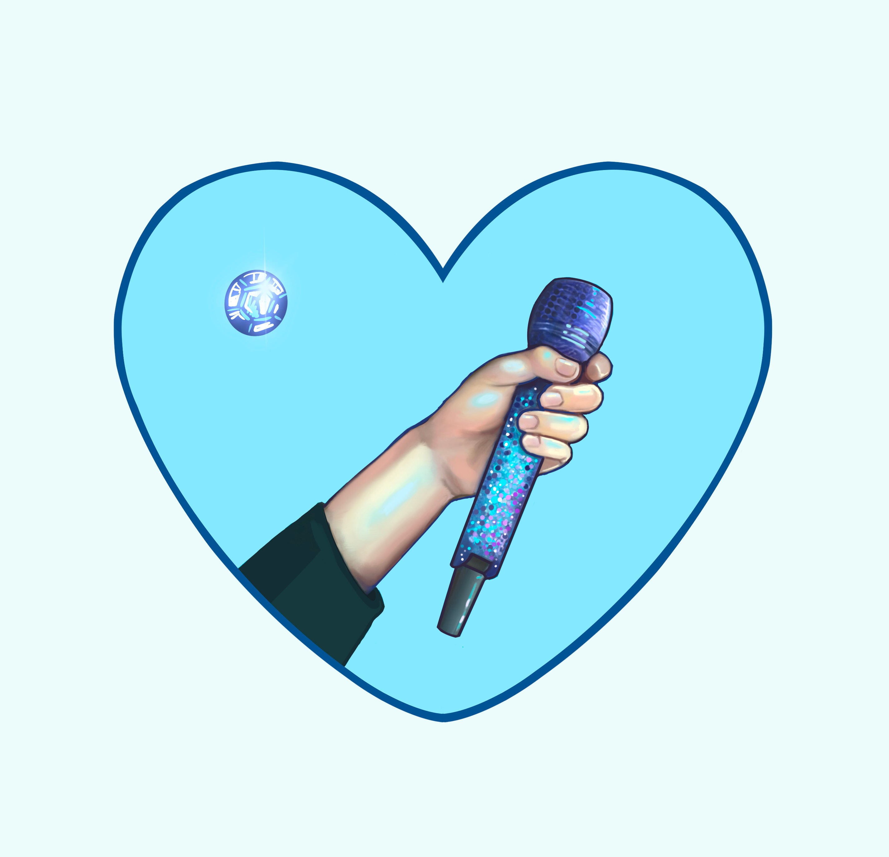 BTS Microphone Heart Buttons - Etsy