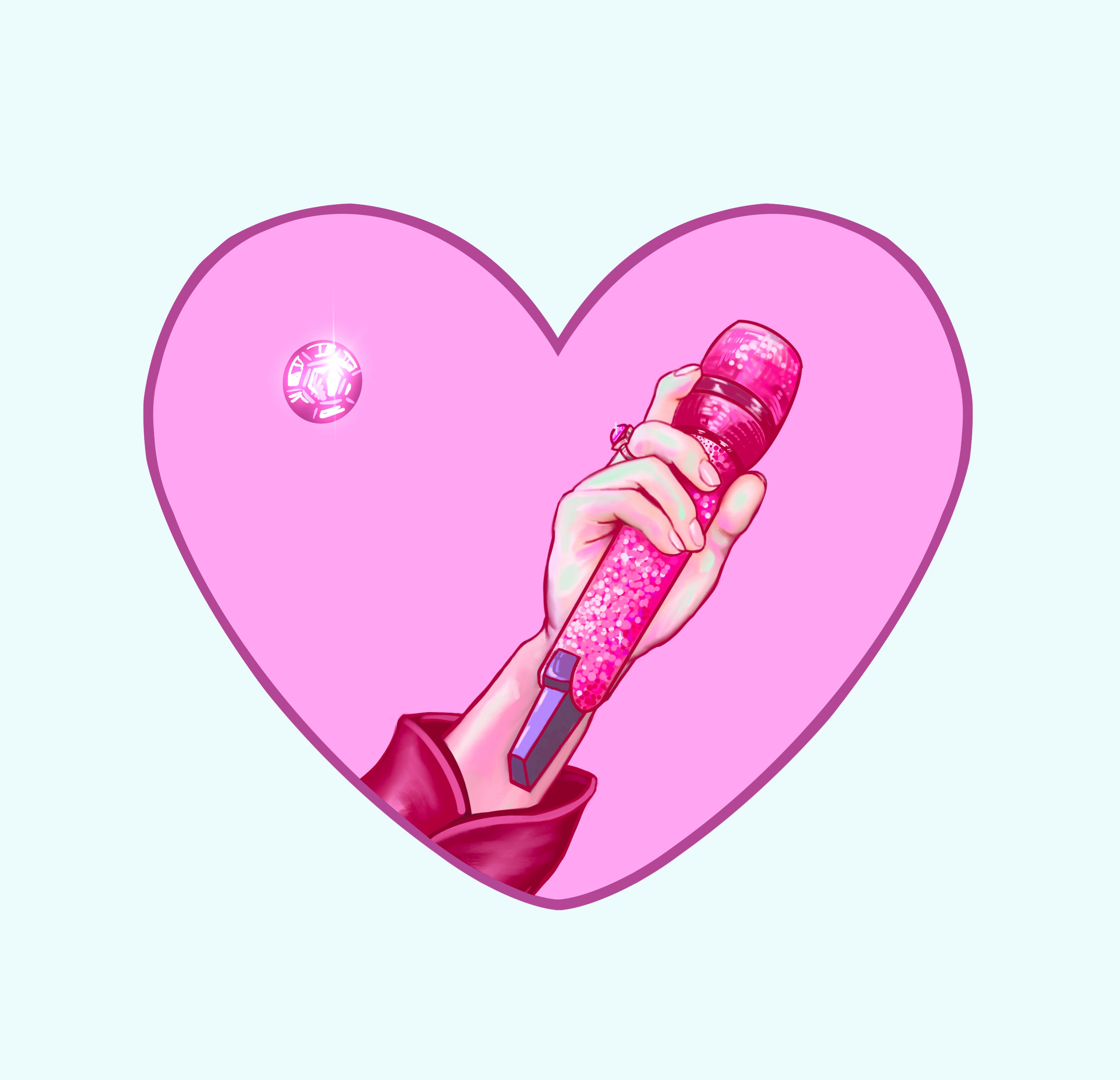 BTS Microphone Heart Buttons - Etsy