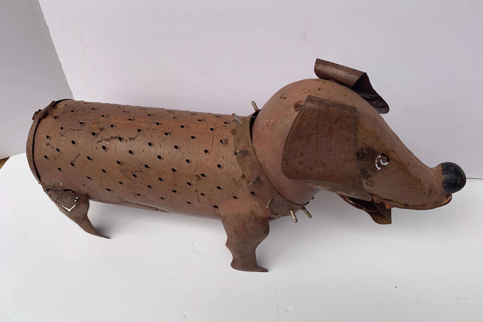 Dachshund Rustic Dog Yard Art Metal Sculpture Candle Holder Girl Pup - Etsy