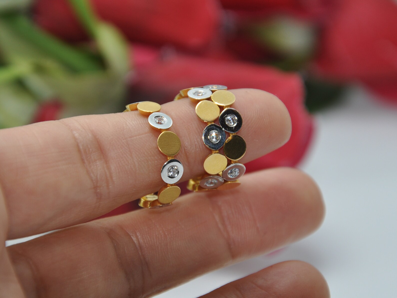 Solid Gold Filled Chunky Ring, Custom Promise Ring Unique Wedding Gift ...