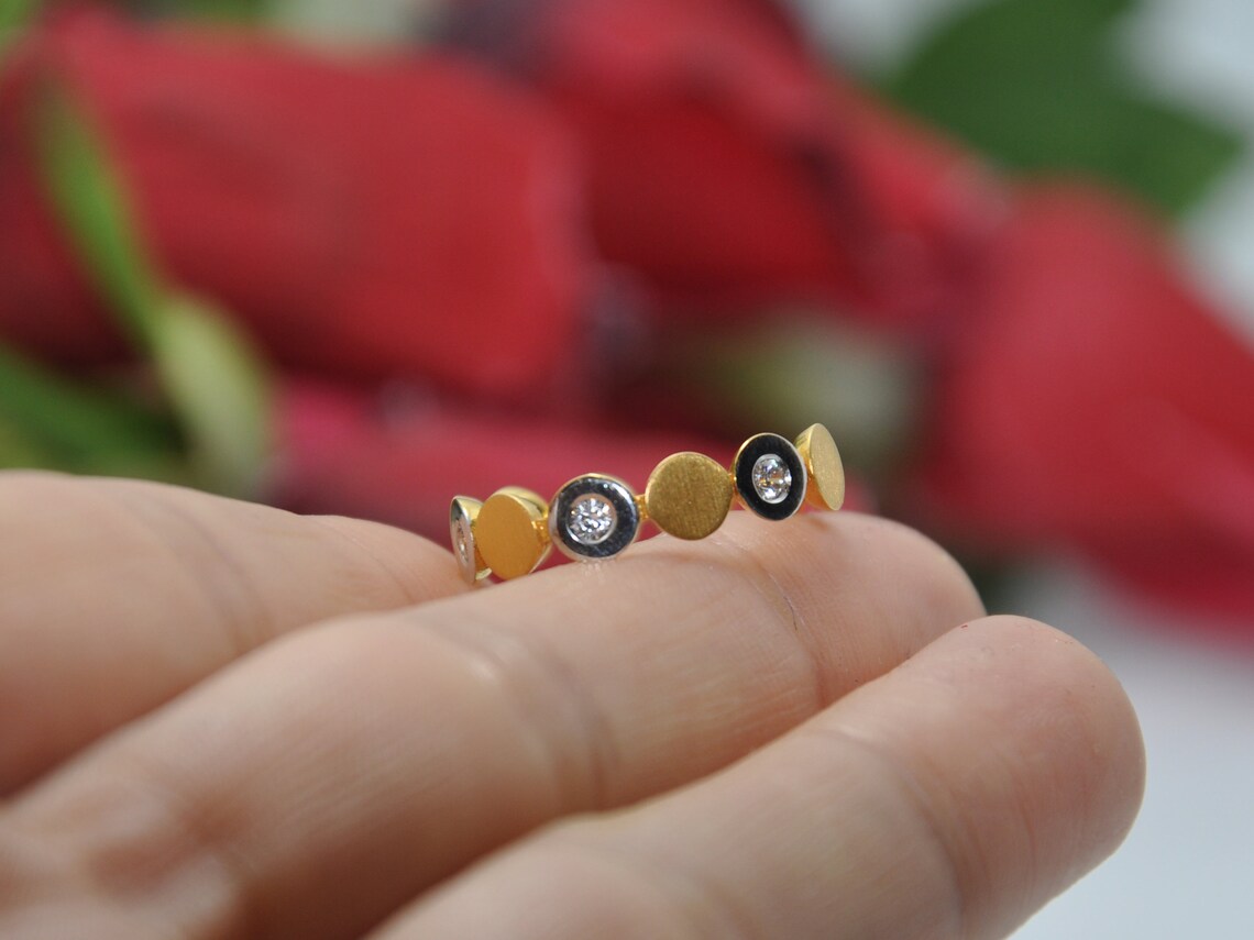 Solid Gold Filled Chunky Ring, Custom Promise Ring Unique Wedding Gift ...