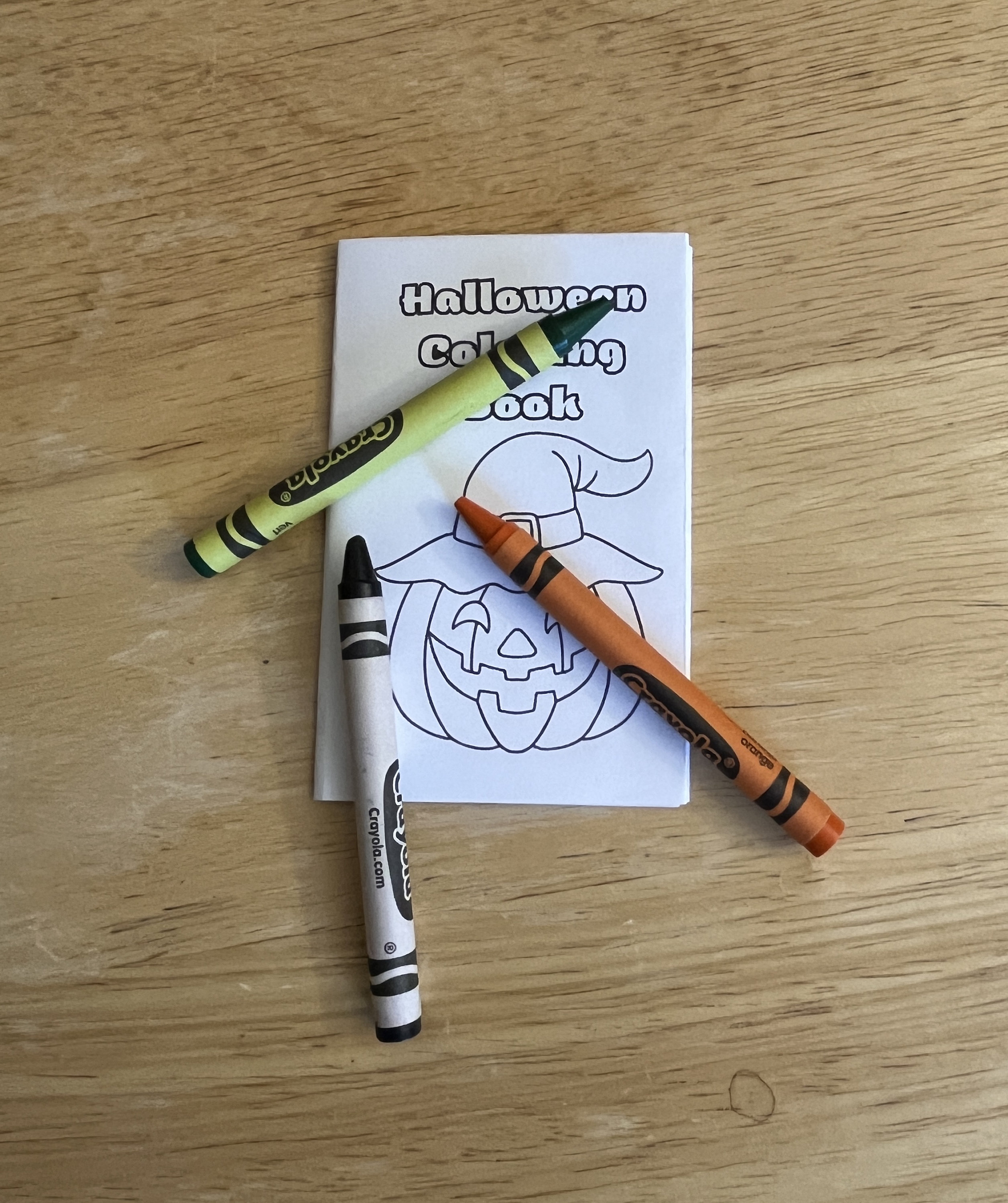 Halloween Mini Printable Coloring Book*instant Download*print, Fold ...