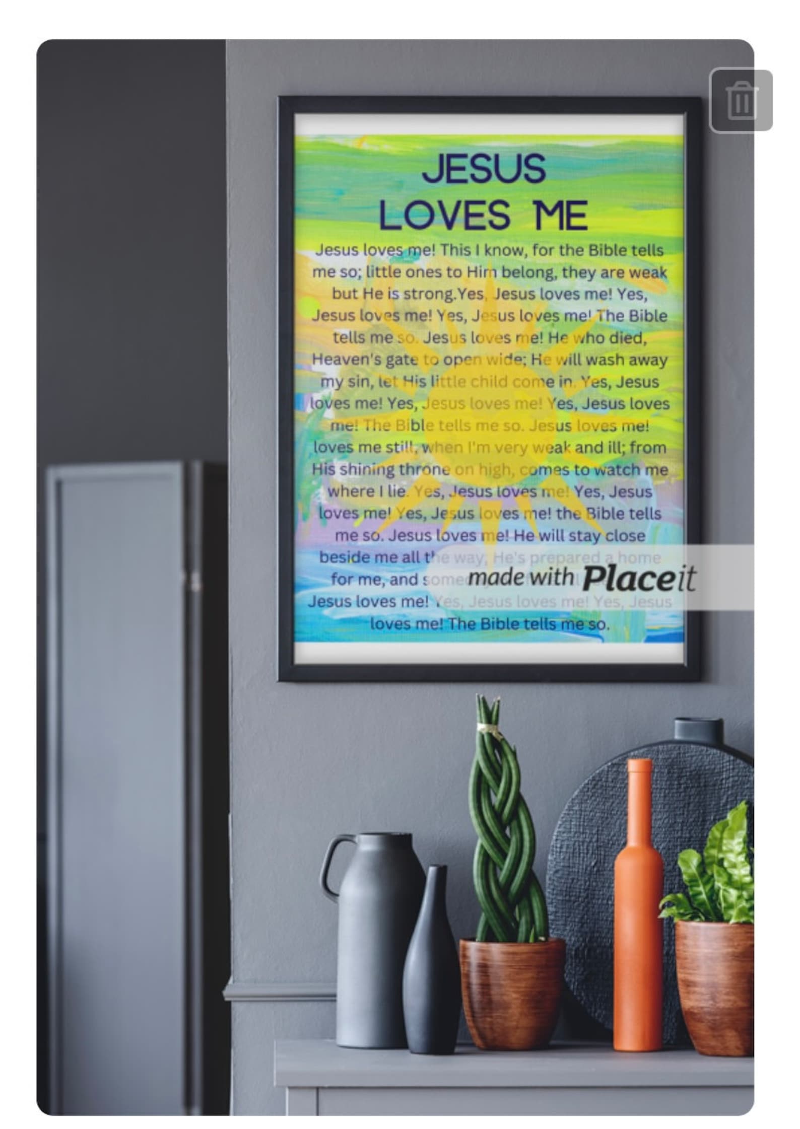 Jesus Loves Me Digital Download - Hymn Lyrics - Song Lyrics Wall Art ...