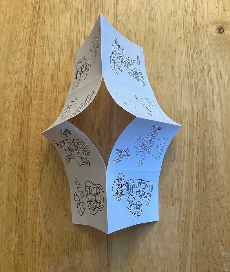 Halloween Mini Printable Coloring Book*instant Download*print, Fold ...