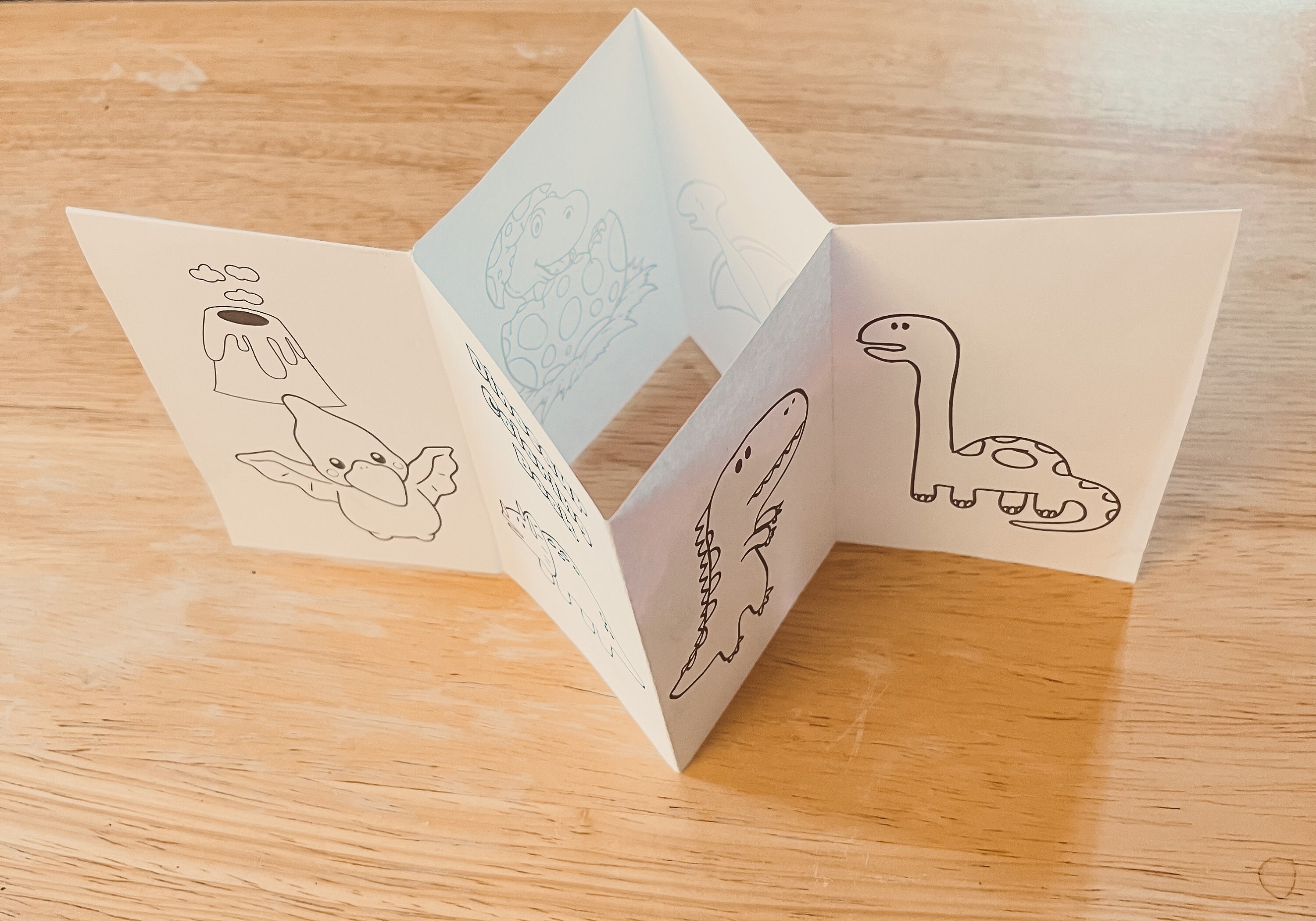 Dinosaur Small Coloring Book/children’s Printable Coloring Booklet/one ...