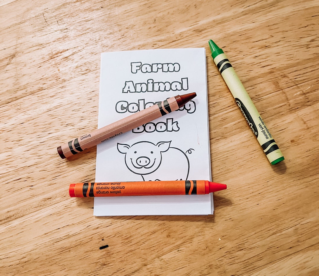 Farm Animal Small Coloring Book/children’s Printable Coloring Booklet ...