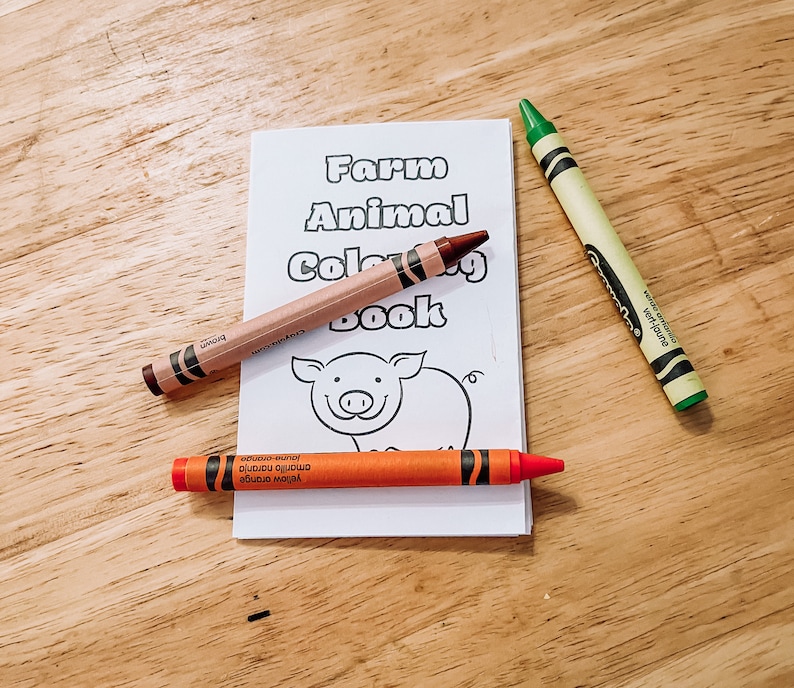 Farm Animal Small Coloring Book/children’s Printable Coloring Booklet ...