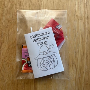 Halloween Mini Printable Coloring Book*instant Download*print, Fold ...