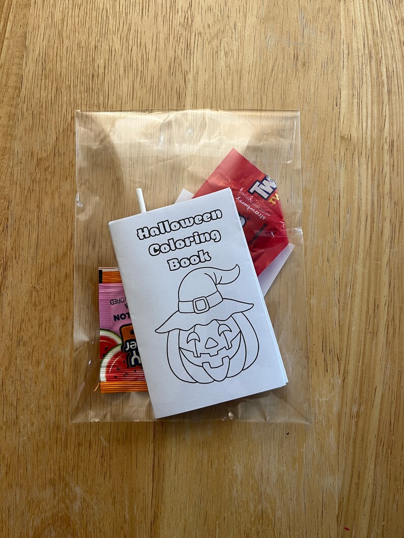 Halloween Mini Printable Coloring Book*instant Download*print, Fold ...