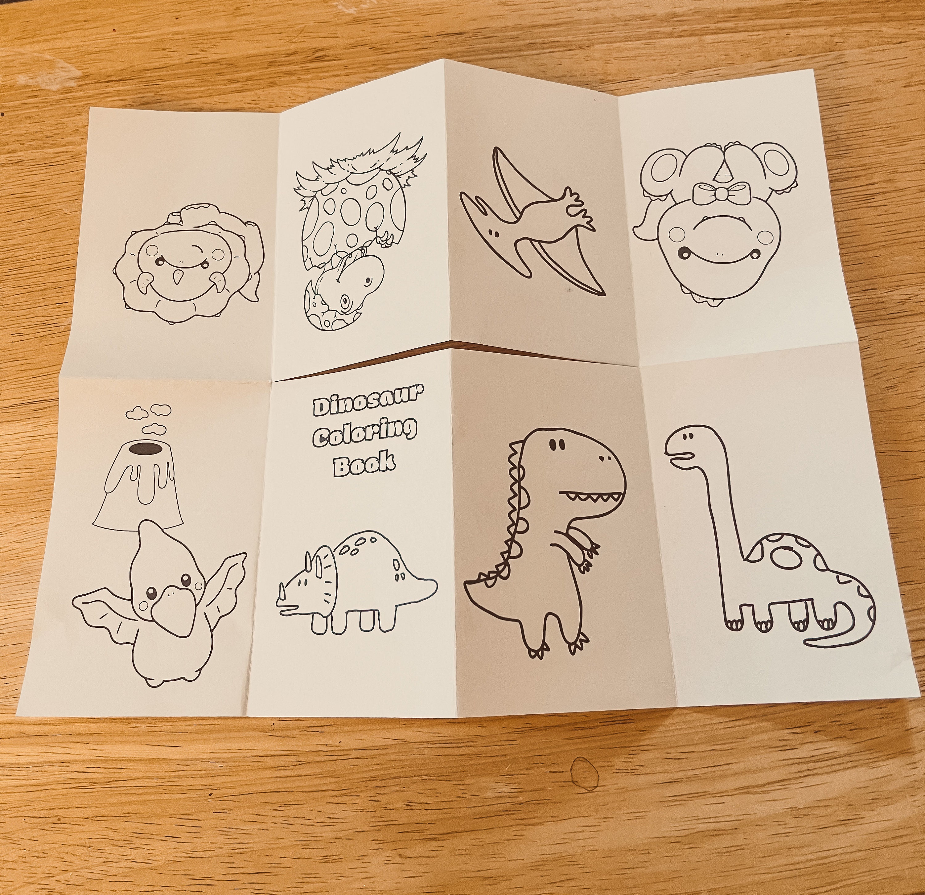 Dinosaur Small Coloring Book/children’s Printable Coloring Booklet/one ...