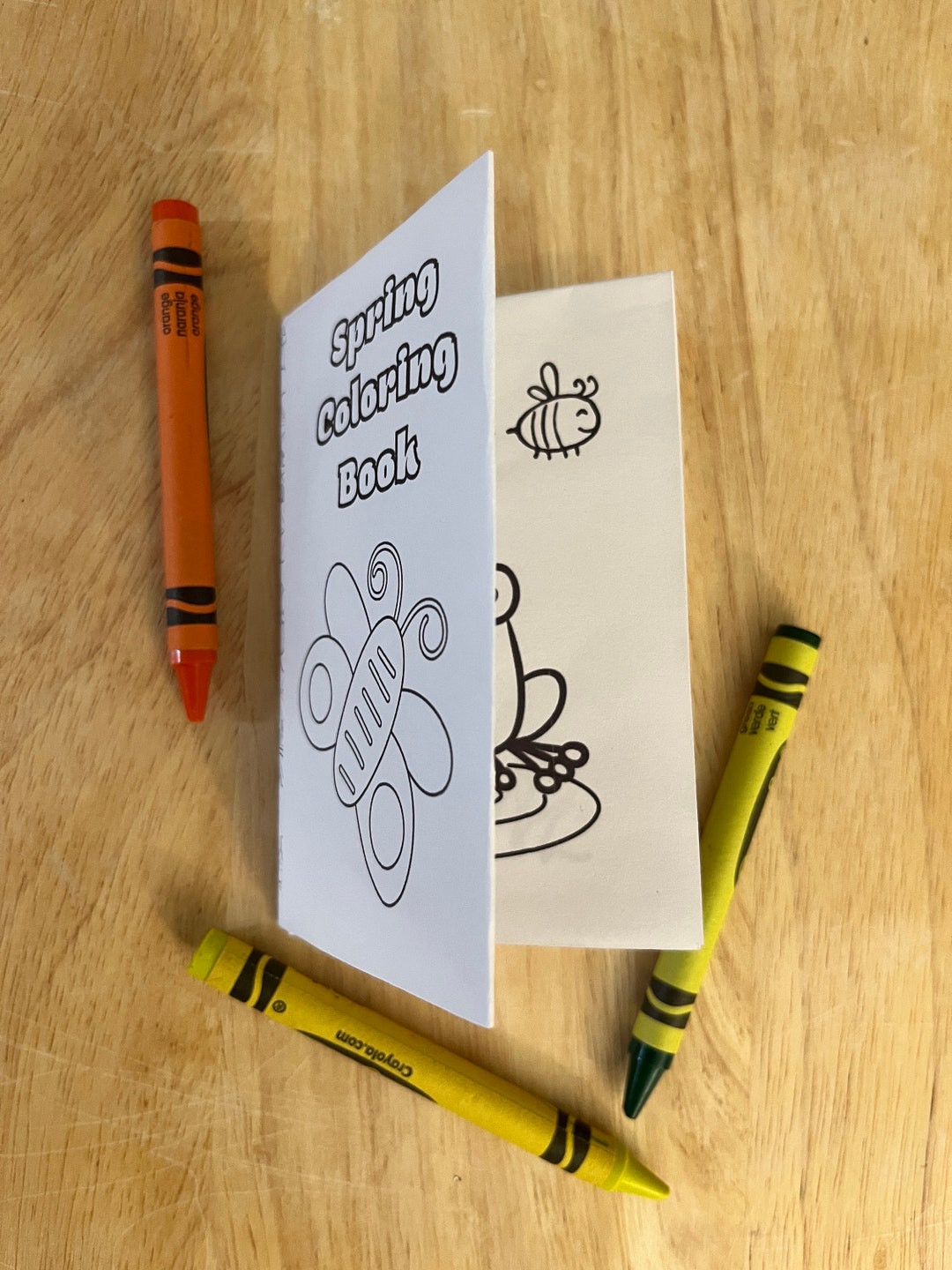 Spring Foldable Coloring Book/childrens Printable Coloring Booklet/one ...