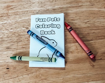 Farm Animal Small Coloring Book/childrens Printable Coloring Booklet ...