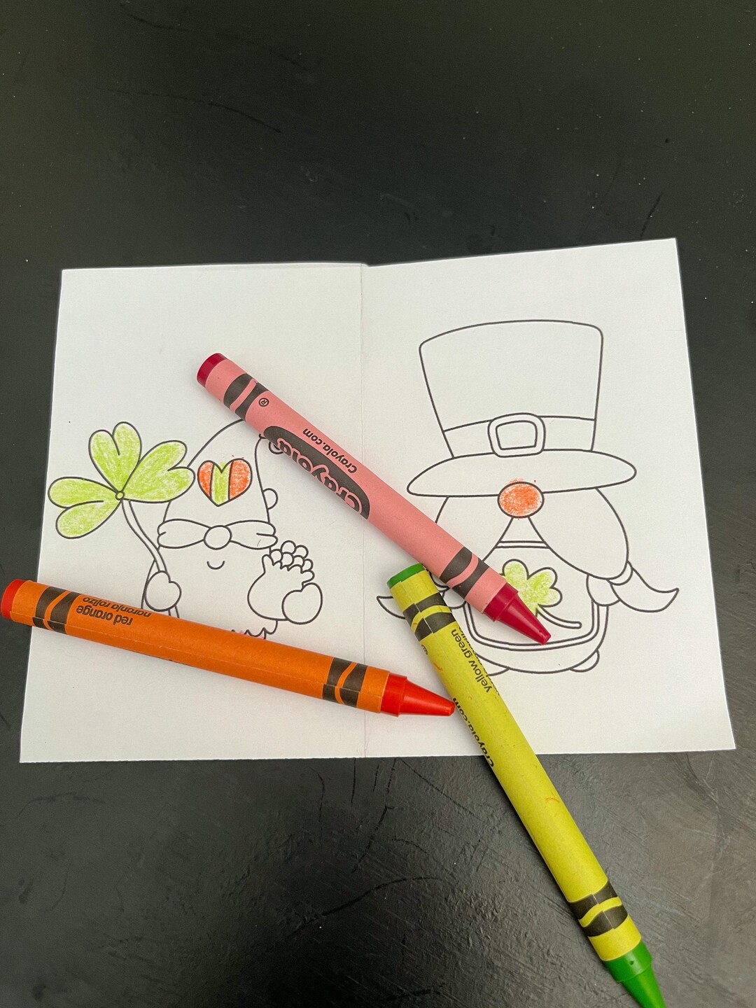 St. Patrick’s Day Gnomes Coloring Book Printable/one Page Mini Book Pdf ...
