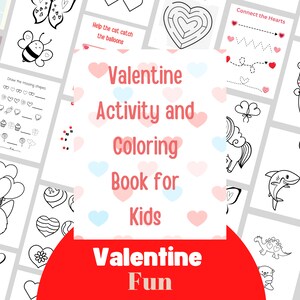 Printable Valentine's Day Activity Bundle for Kids, Valentine Activity ...