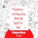 Printable Valentine's Day Activity Bundle for Kids, Valentine Activity ...
