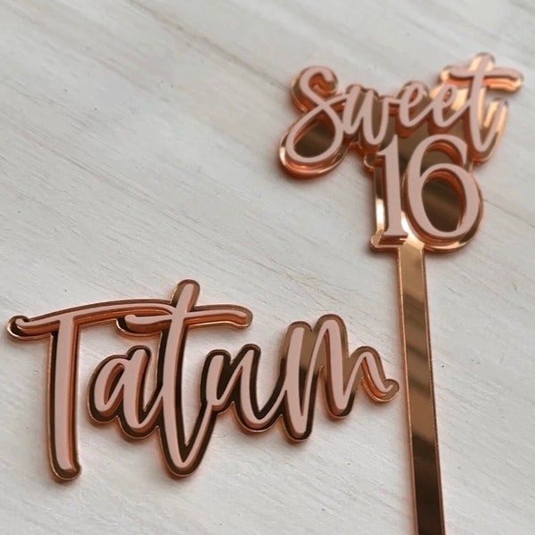 Sweet 16 Cake Topper - Etsy