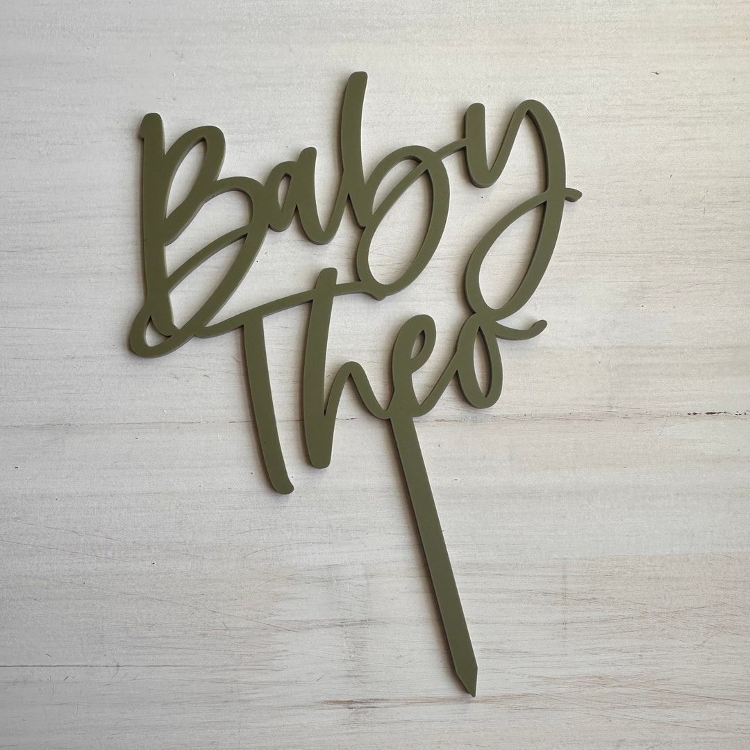 Custom Baby Name Cake Topper: Acrylic Colors - Etsy