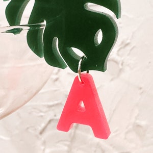 Leaf Drink Tags, Custom Color Drink Clips, Personalized Drink Markers ...