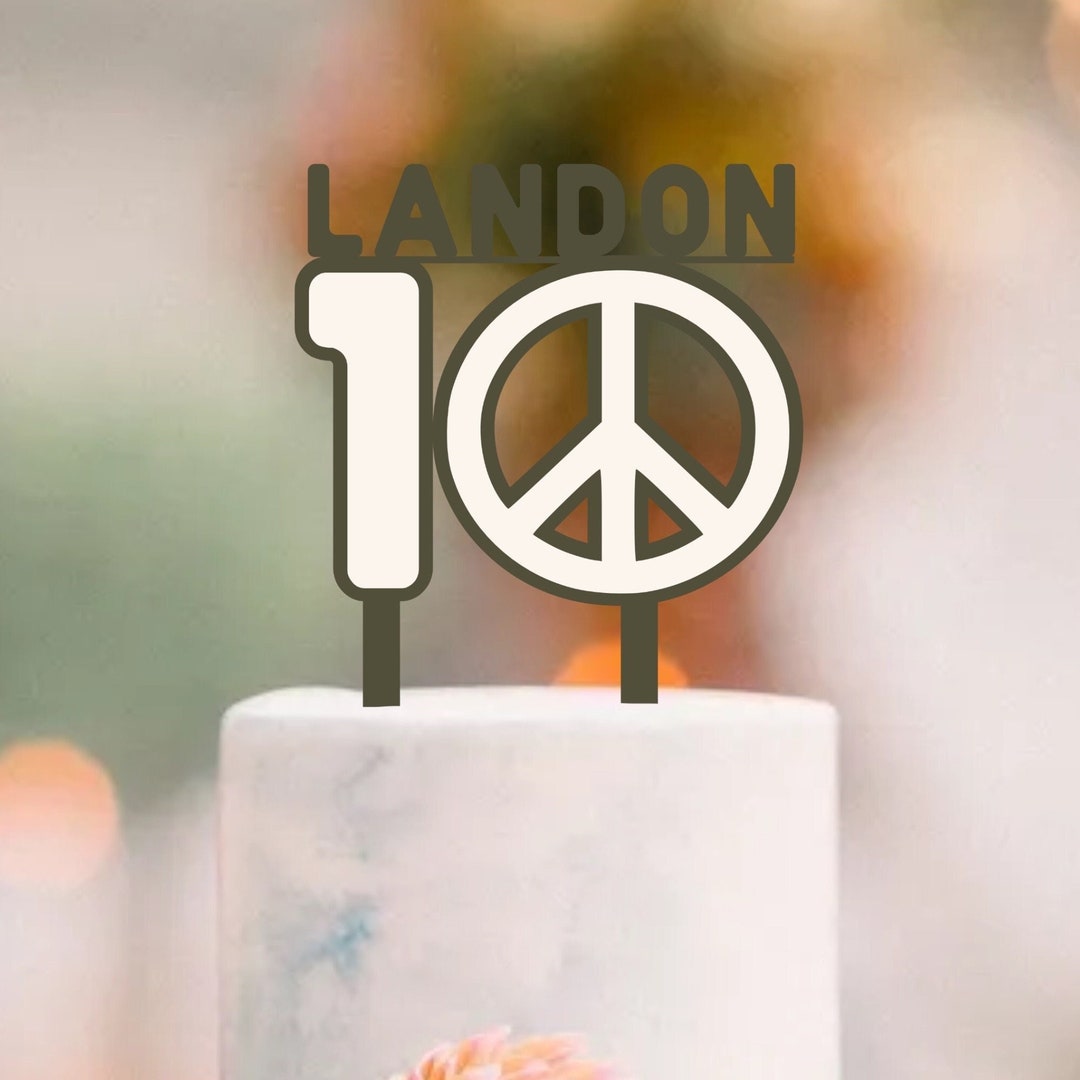 Tenth Birthday Cake Topper, Personalized 10th Bday Cake Toppers, Custom ...