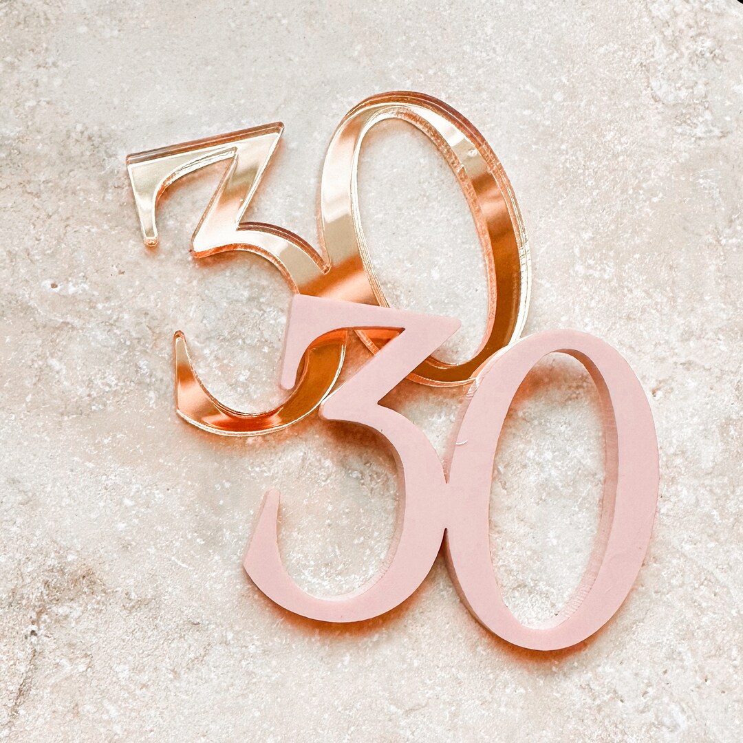 Custom Acrylic Number Cupcake Topper: Birthday Anniversary Charms - Etsy
