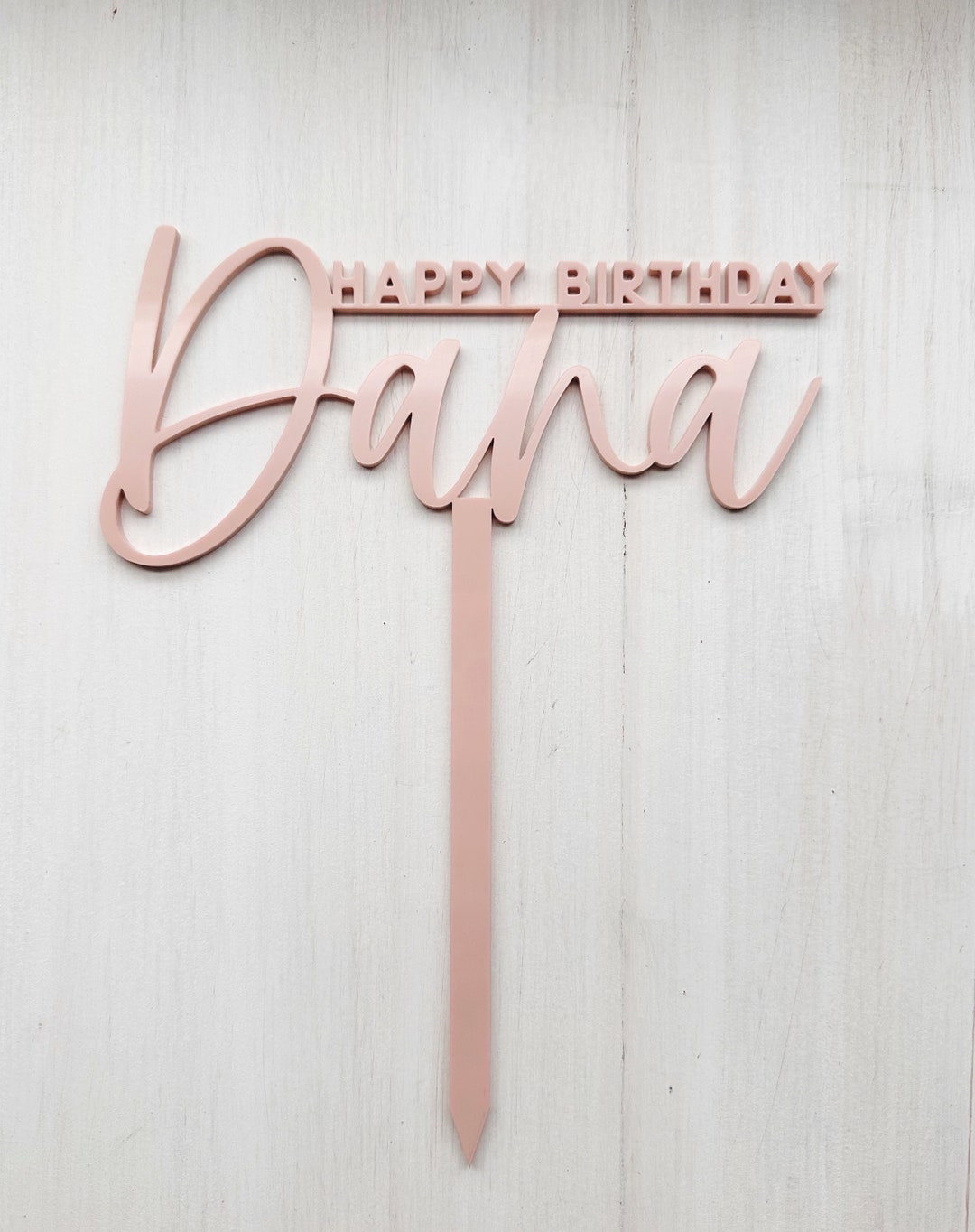 Happy Birthday Cake Topper, Custom Name Cake Toppers, Personalized ...