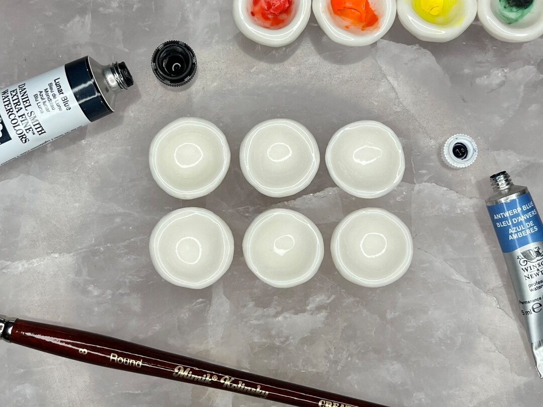 Happy Handmade Porcelain Watercolor Paint Quarter Pans - Etsy