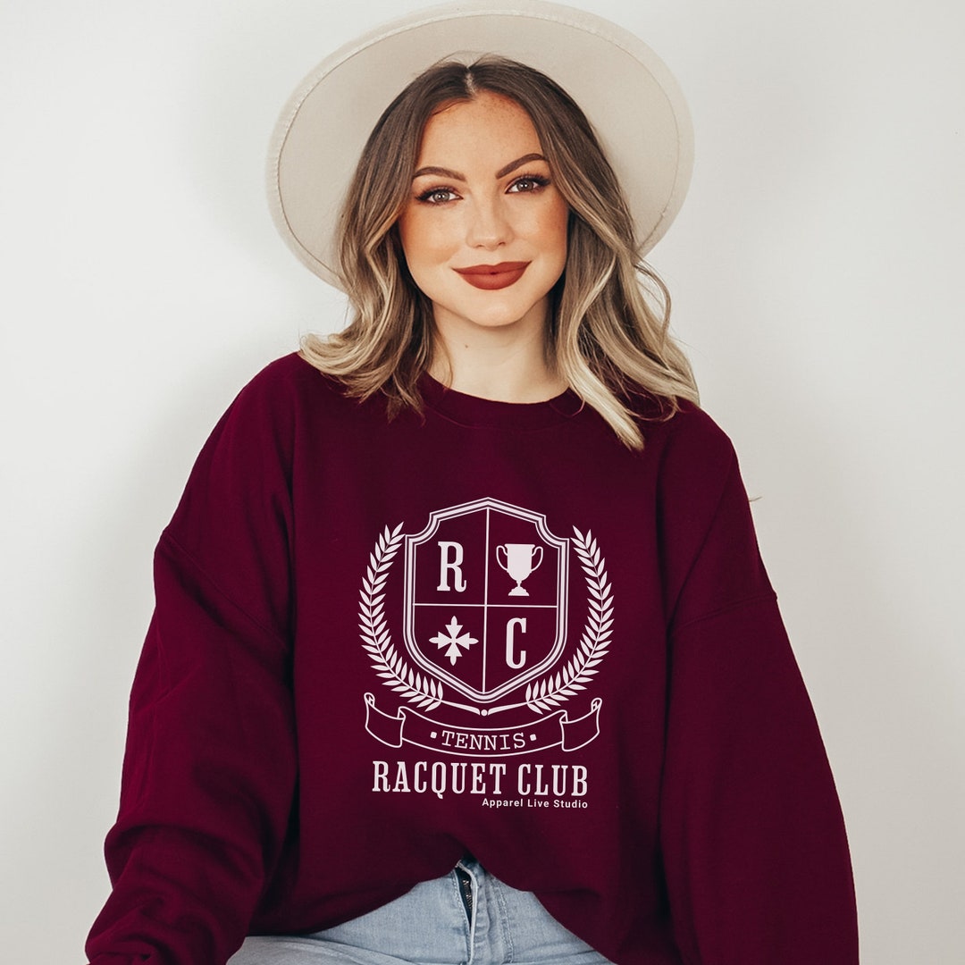 Racquet Club Tennis Sweater Vintage Style Tennis Sweatshirt - Etsy