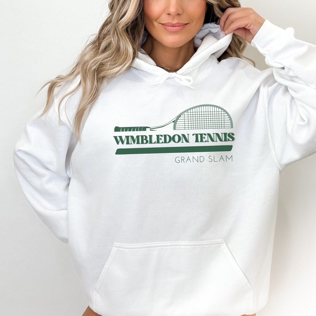 Wimbledon Tennis Hoodie With Half-racket Design Tennis Fan Apparel ...