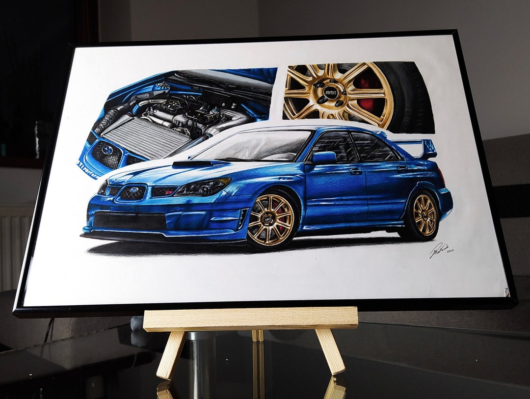 Print of Drawing Subaru Impreza WRX STI Automotive - Etsy