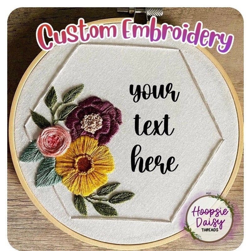 Custom Hoop Embroidery - Etsy