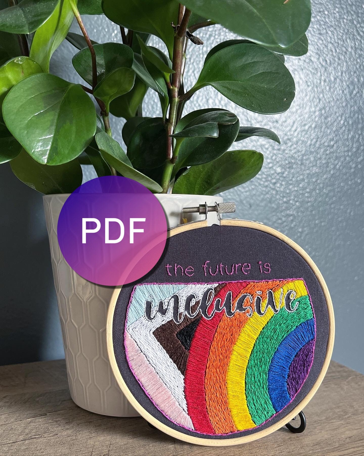 Pride Inclusive, Modern Embroidery Pattern for Beginners PDF Printable ...