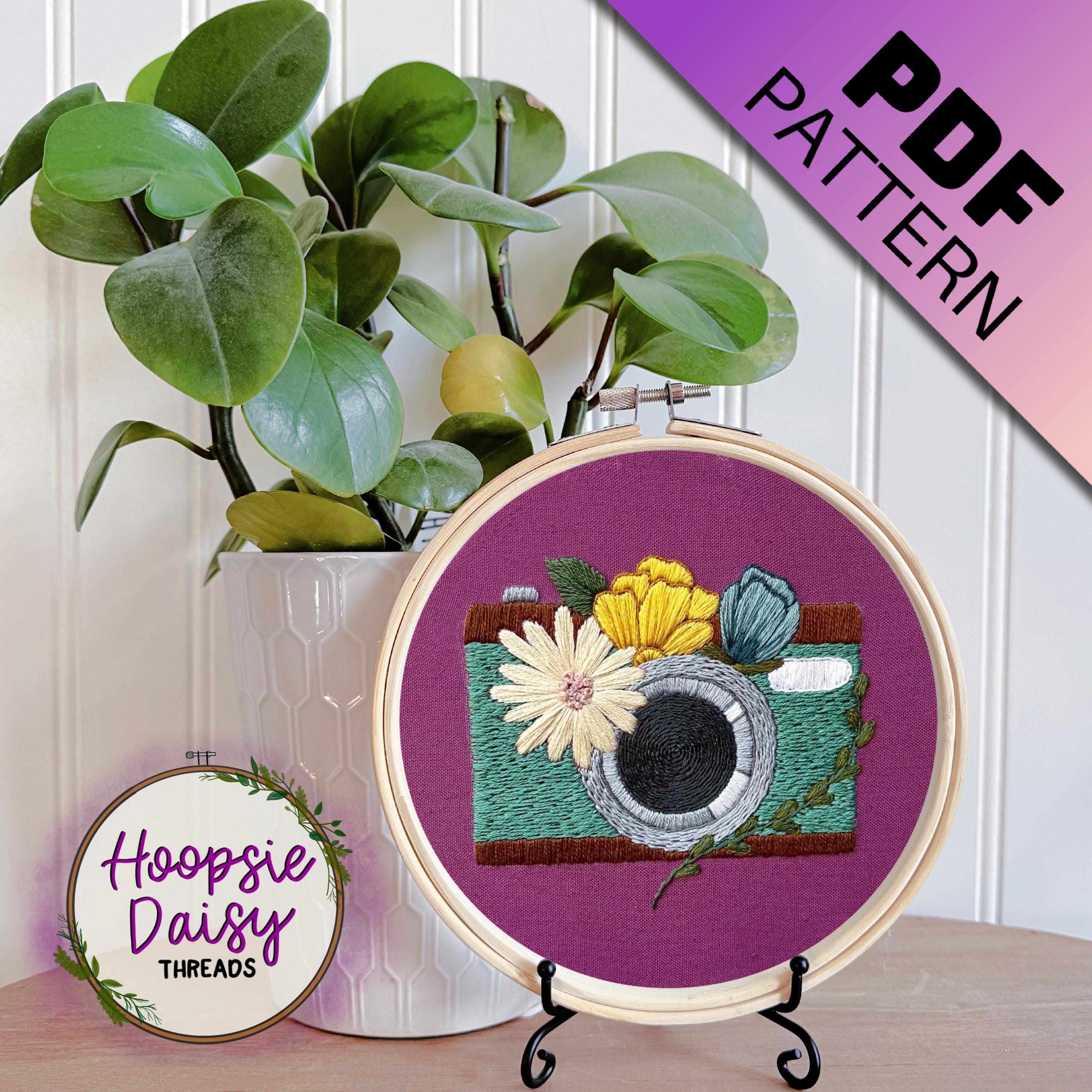 Photograph Floral, Modern Embroidery Pattern for Beginners- PDF ...