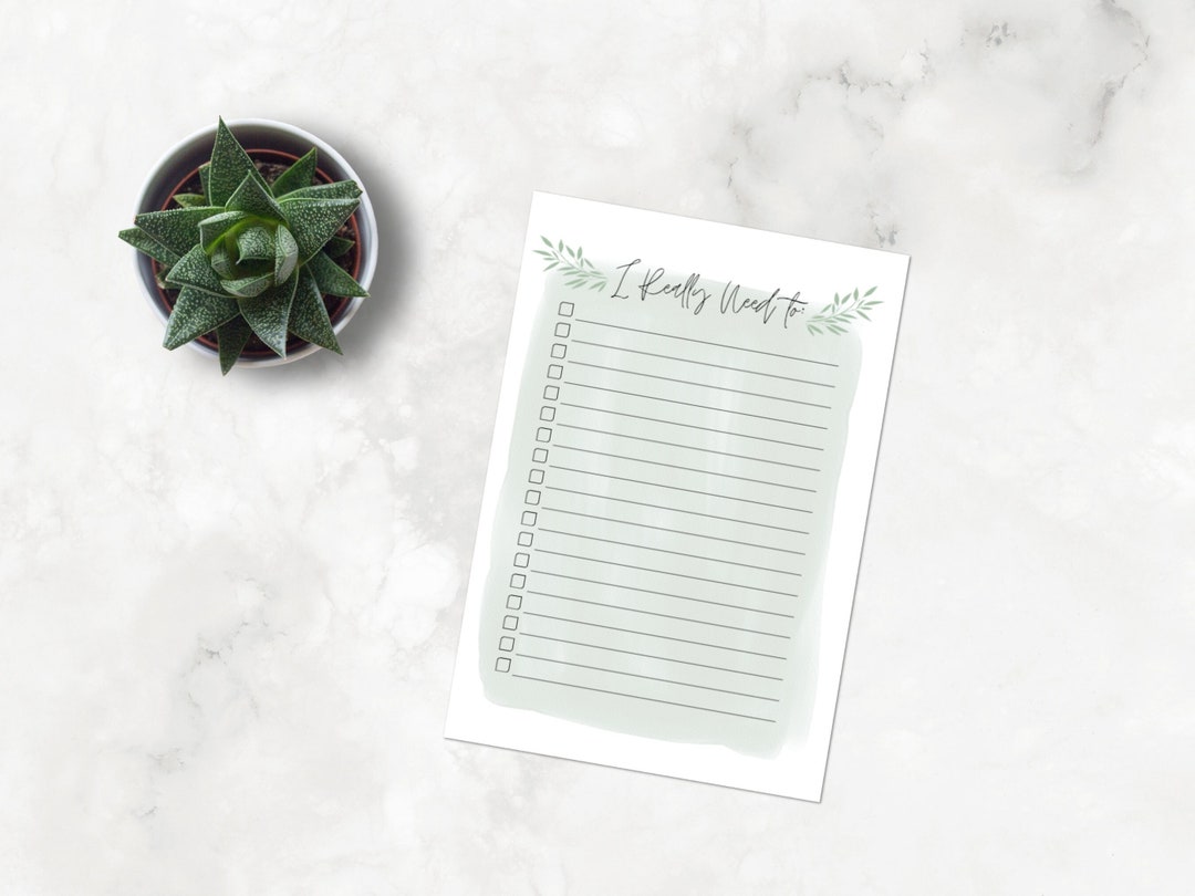 I Really Need to Printable Farmhouse List to Do List Greenery - Etsy