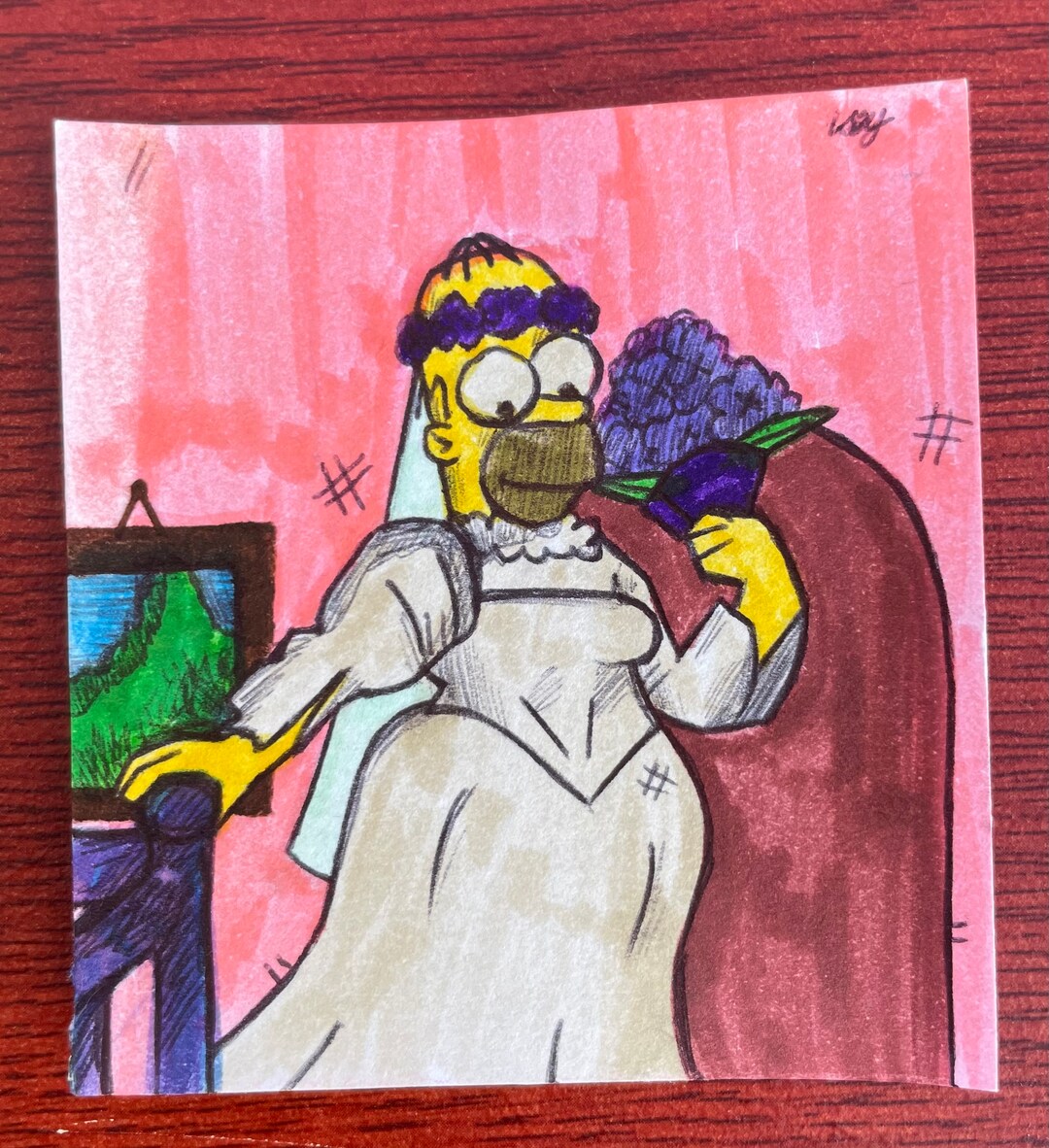 Homer Simpson Original Sketch - Etsy