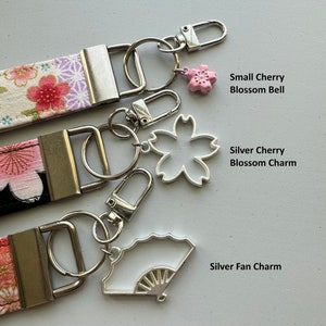 Japanese Fabric Key Fob, Black, Red Traditional Japanese Patterns ...