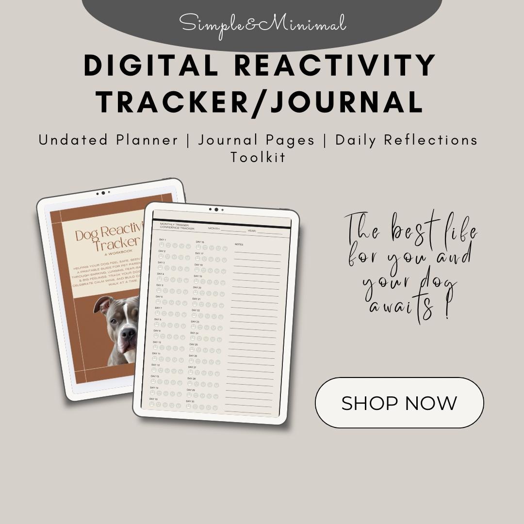 Dog Reactivity Tracker Printable | Reactive Dog Training Log | Dog ...