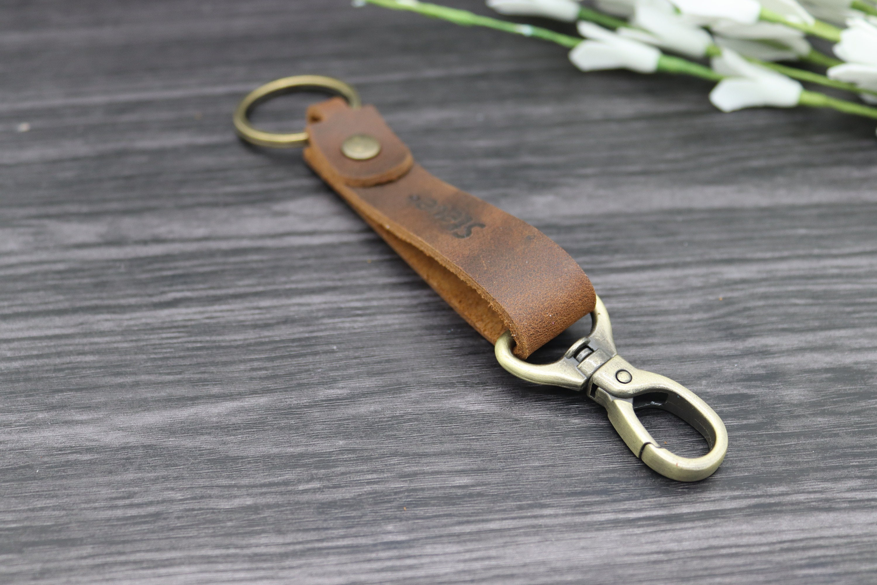 Customed Leather Keychain ,monogram Car Key Chain,keychain Set for Men ...
