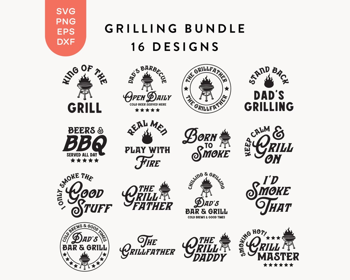 Grill Bundle SVG PNG EPS, Bbq Apron Svg, Grilling Png, Cook Out Eps ...