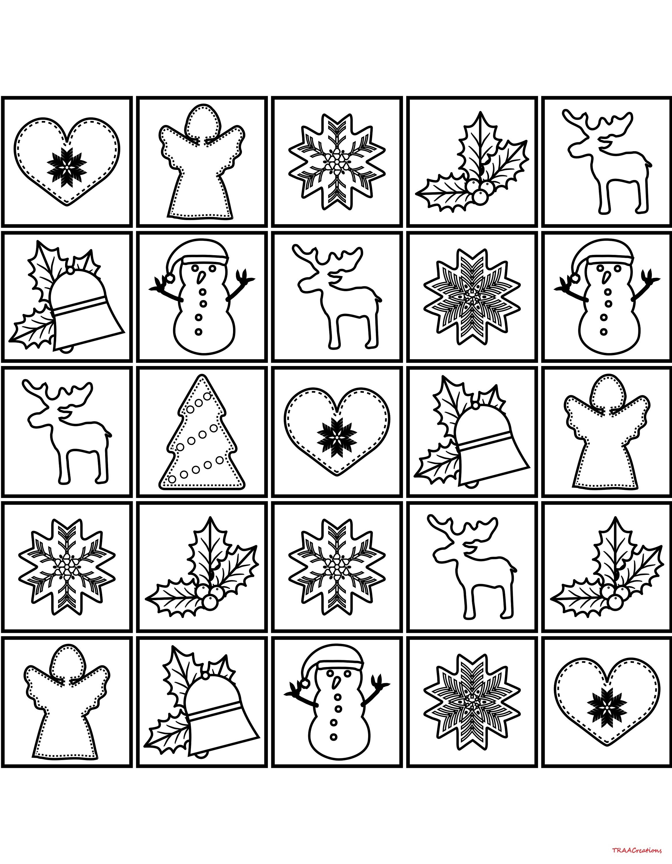 Downloadable Christmas Coloring Pages - Etsy