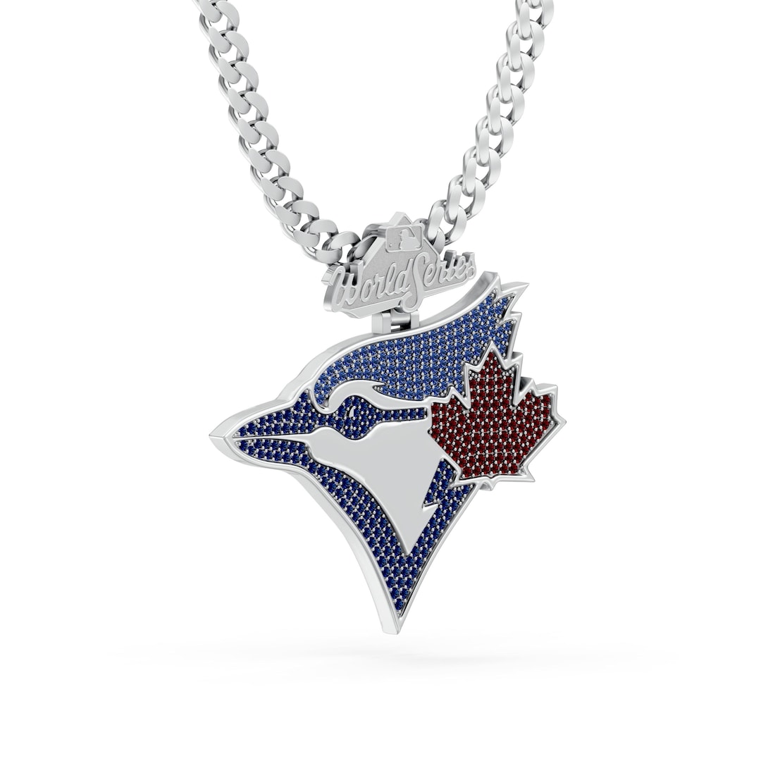 925 Sterling Silver Toronto World Series Blue Jays Pendant, Iced Red ...