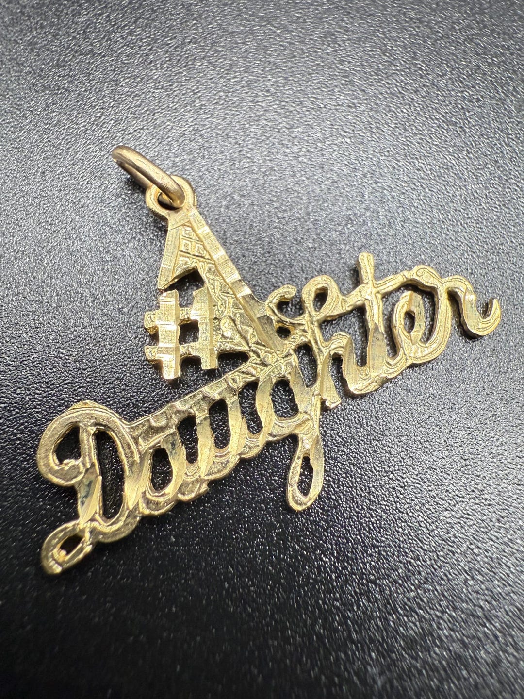 10k Yellow Gold Fancy Number 1 Daughter Pendant - Etsy