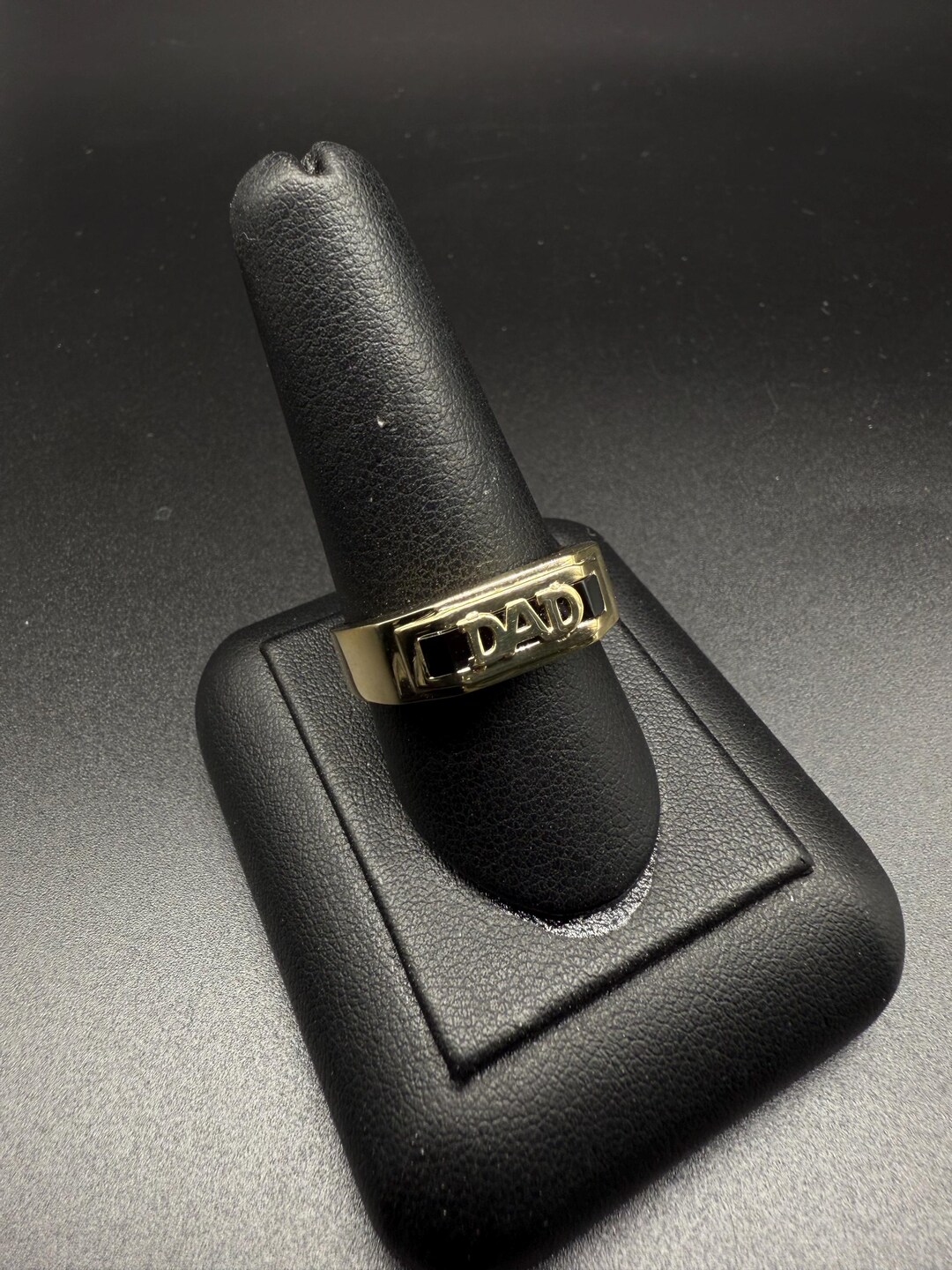 10K Dad Ring Onyx- Father’s Day Ring for Dads, Solid Gold Dad Ring ...