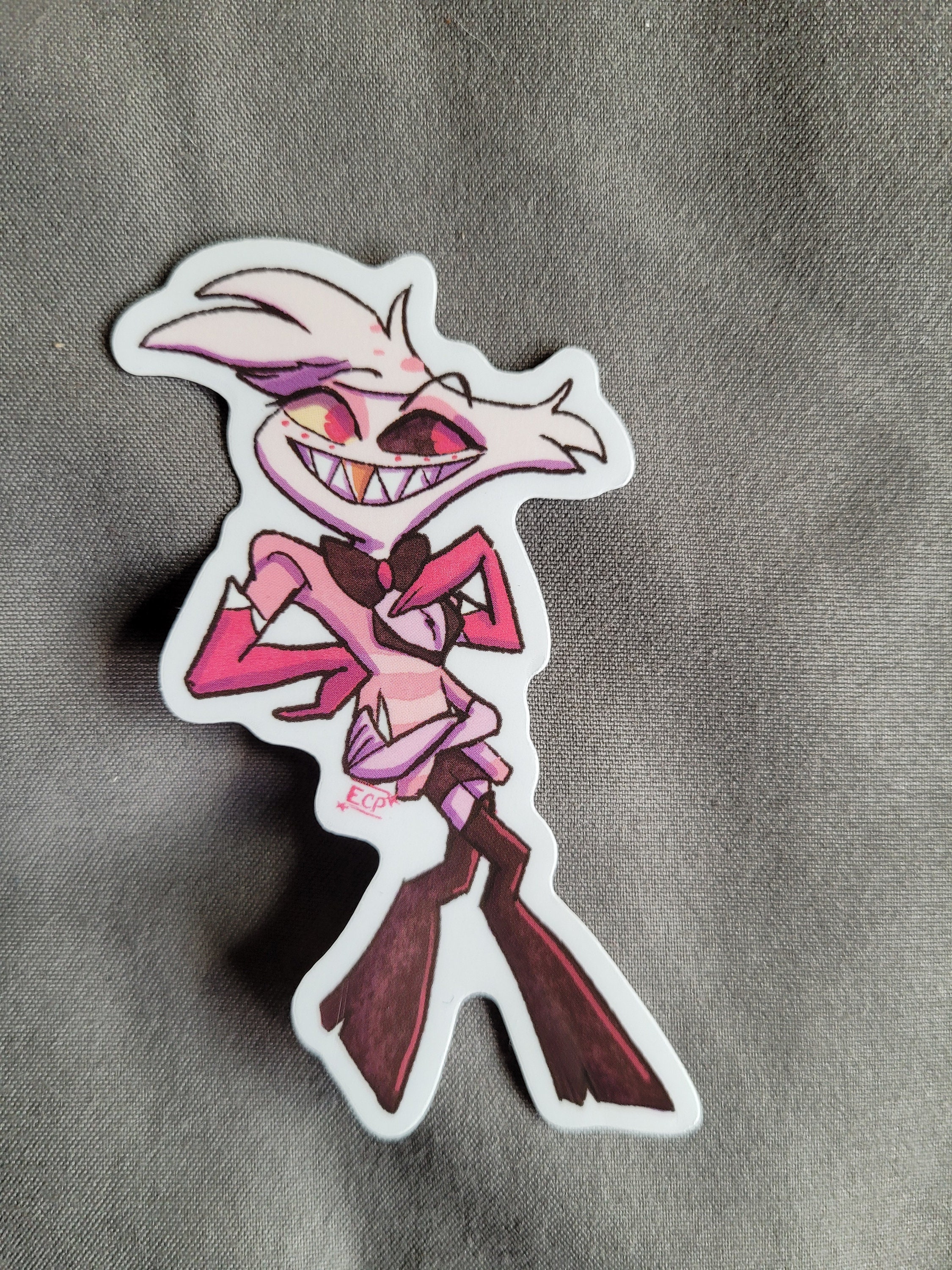 Angel Dust Clear Glossy Chibi Sticker 3in - Etsy