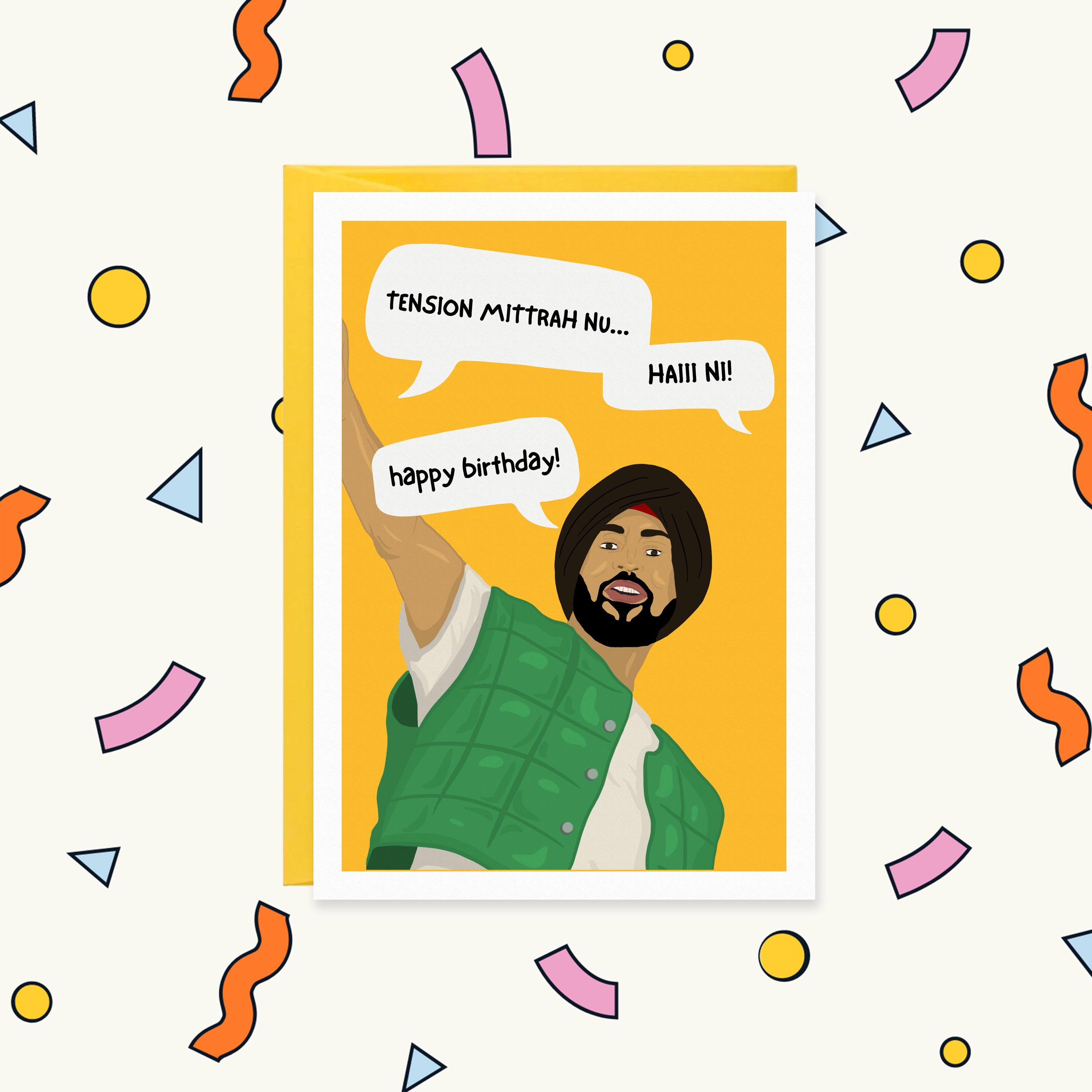 Happy Birthday Card Punjabi - Diljit Dosanjh Card - Diljit Card - Vibe ...