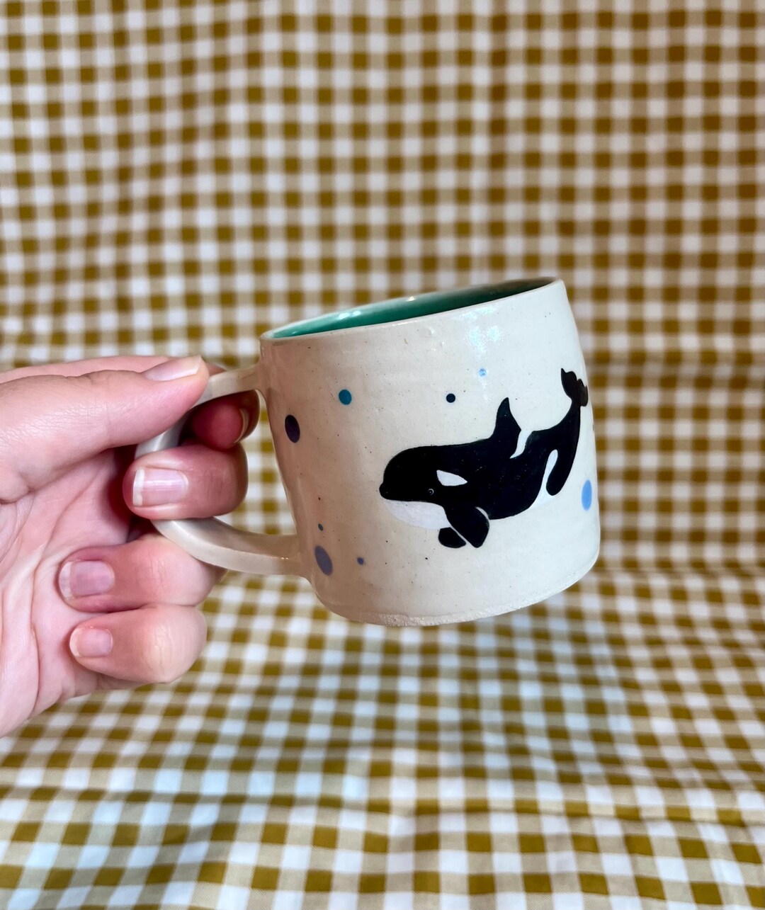 Hand Painted Orca Mug - Etsy