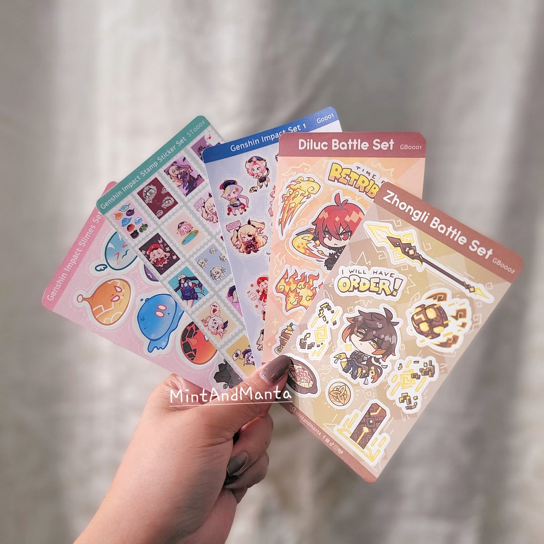 Genshin Impact Sticker Sheets | Genshin Slime | Journal Sticker ...