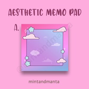 Aesthetic Dreamy Memo Pads | Notepad | Hand-crafted Notepads - Etsy