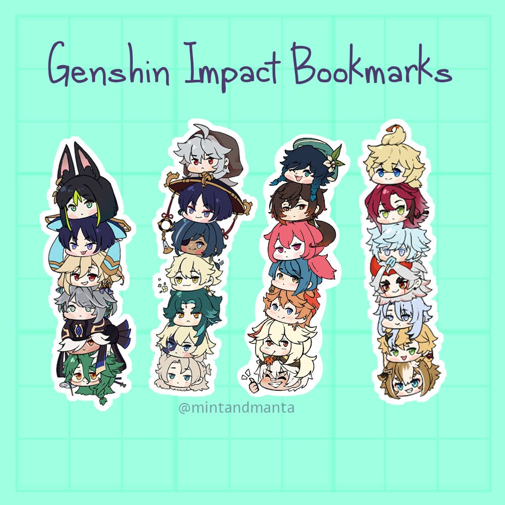 Genshin Impact Bookmark | Books | Cute Bookmark | School Supply ...